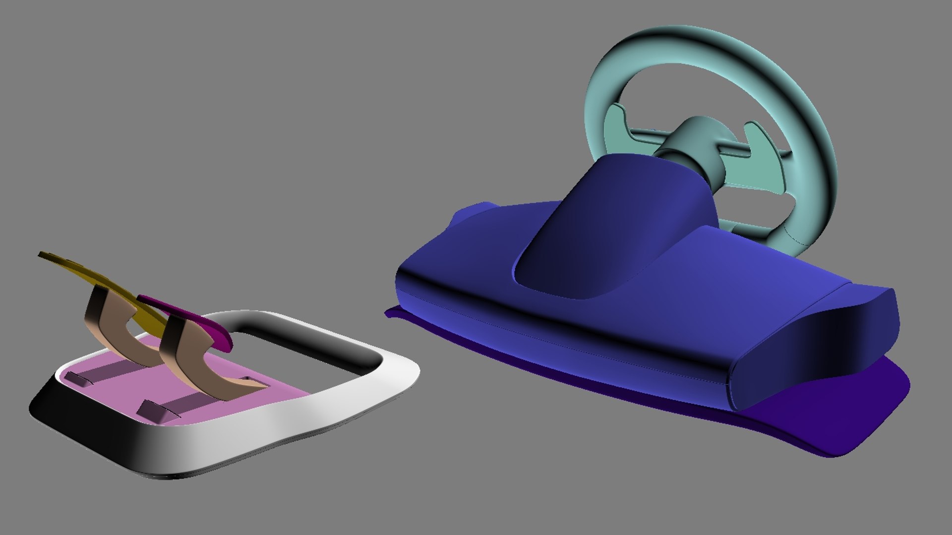 3d Model Microsoft Xbox 360 Racing Wheel