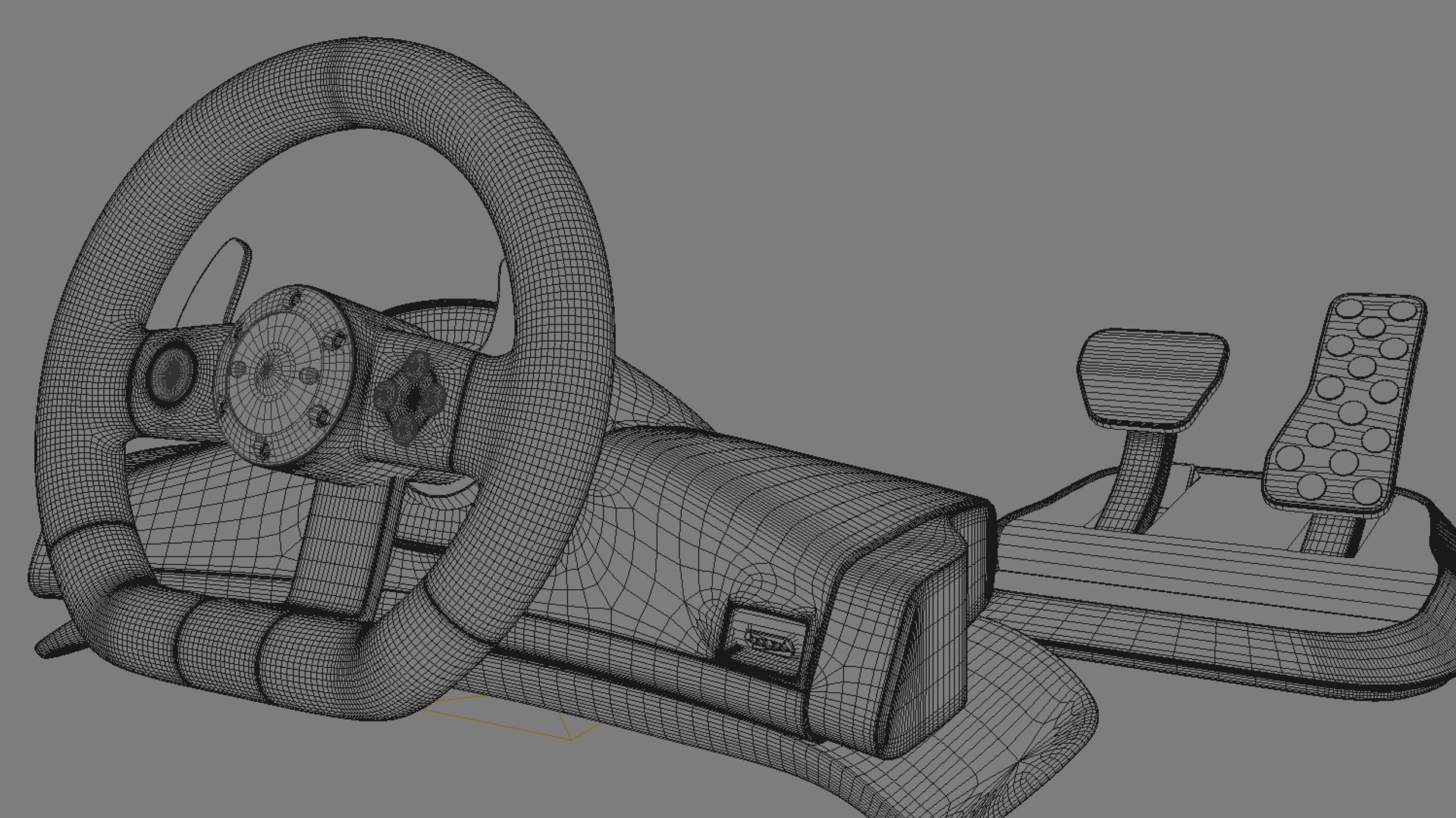 3d Model Microsoft Xbox 360 Racing Wheel