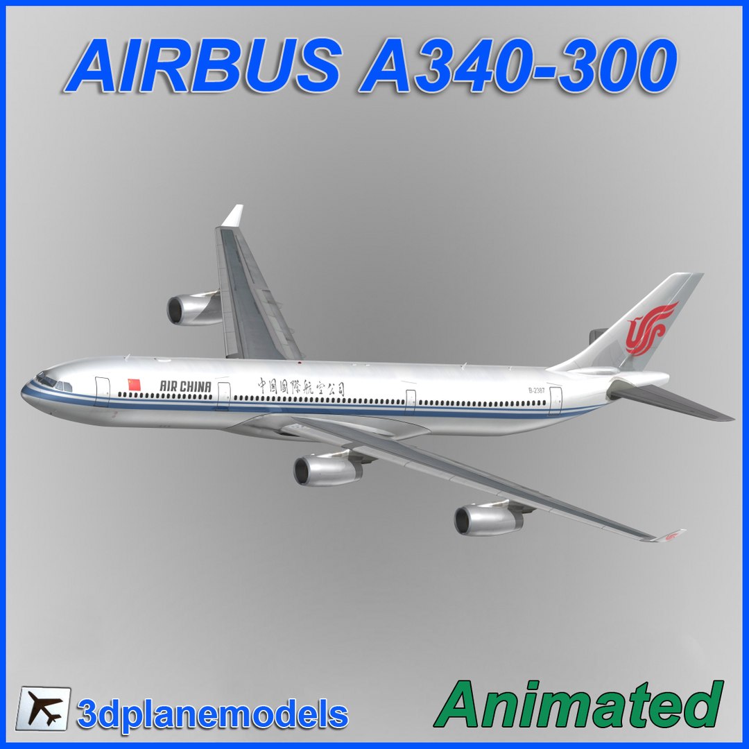 Airbus A340-300 3d Model