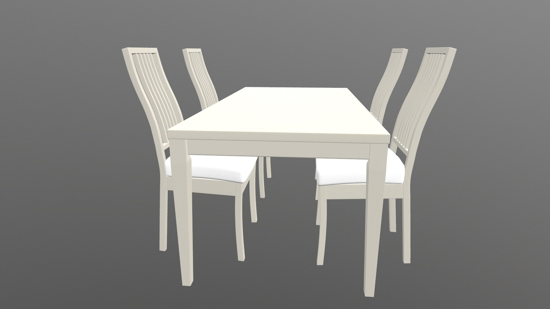 3D Model Dining Table 4 Seater - TurboSquid 1966069
