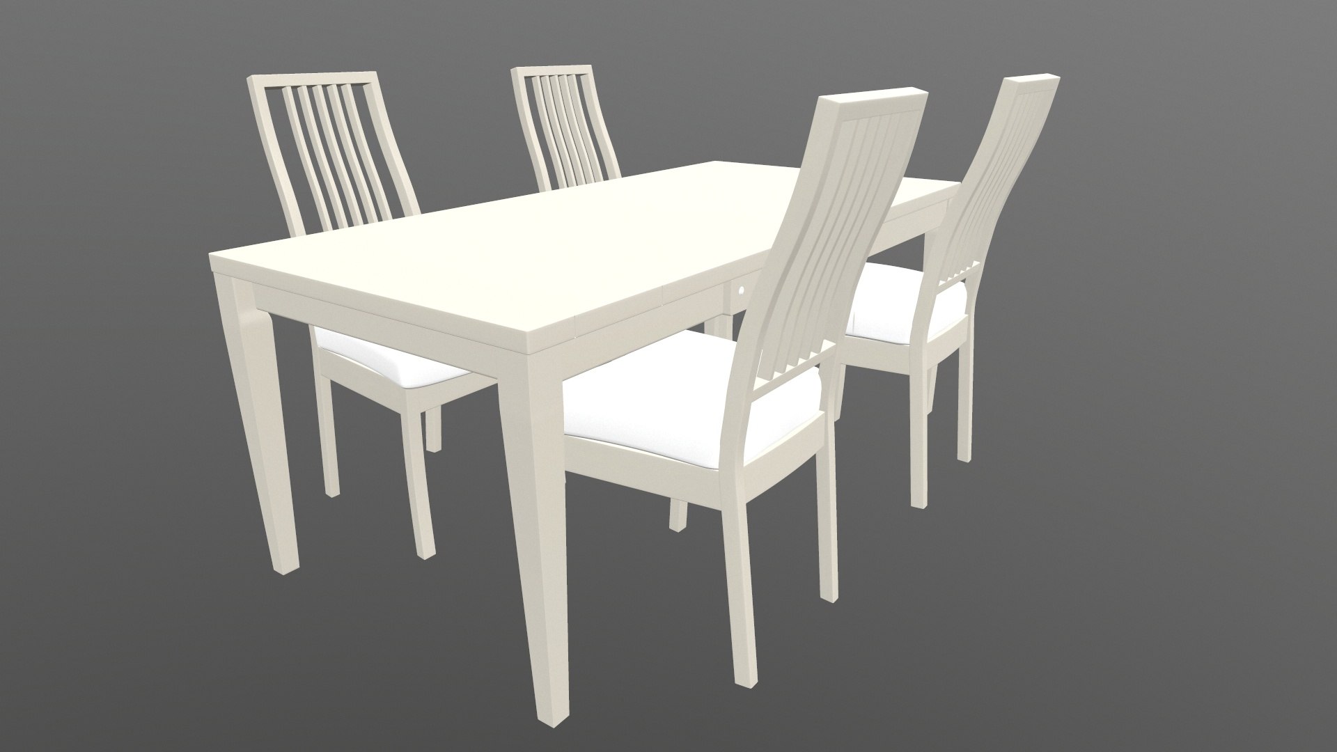 3D Model Dining Table 4 Seater - TurboSquid 1966069