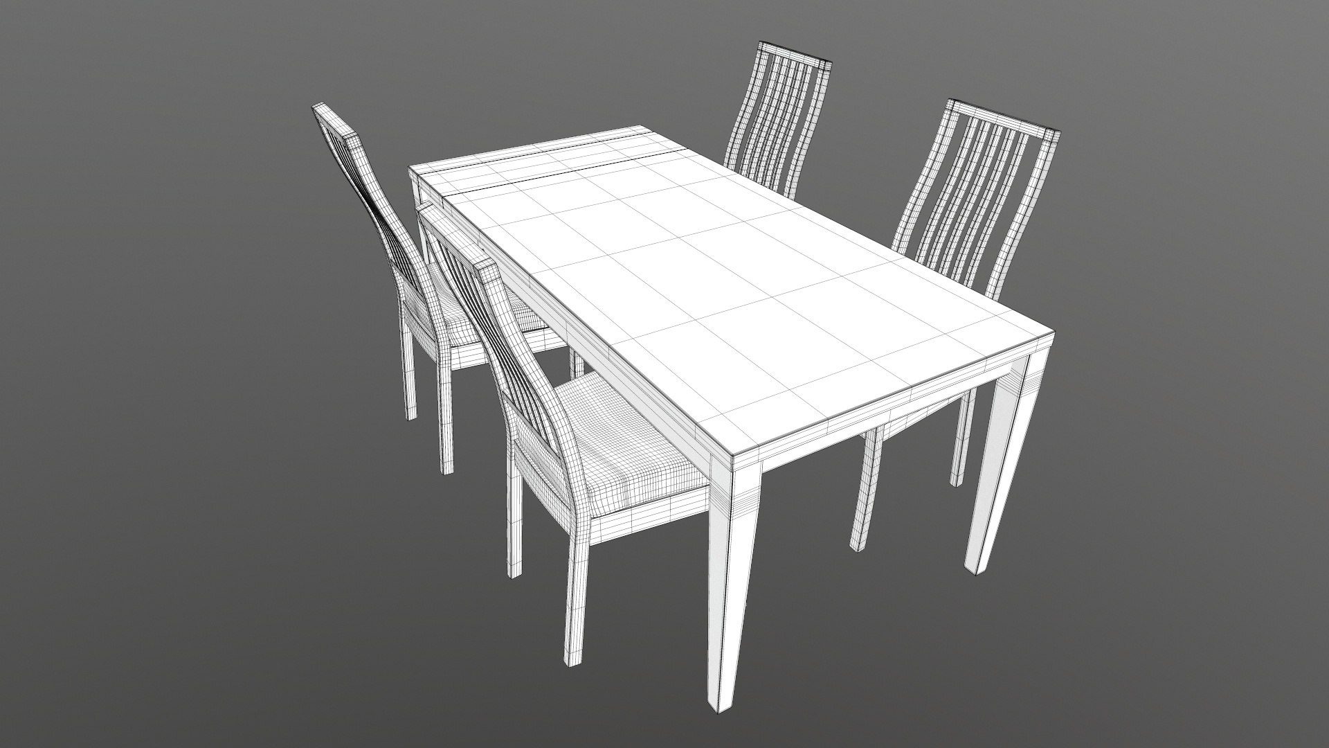 3D Model Dining Table 4 Seater - TurboSquid 1966069