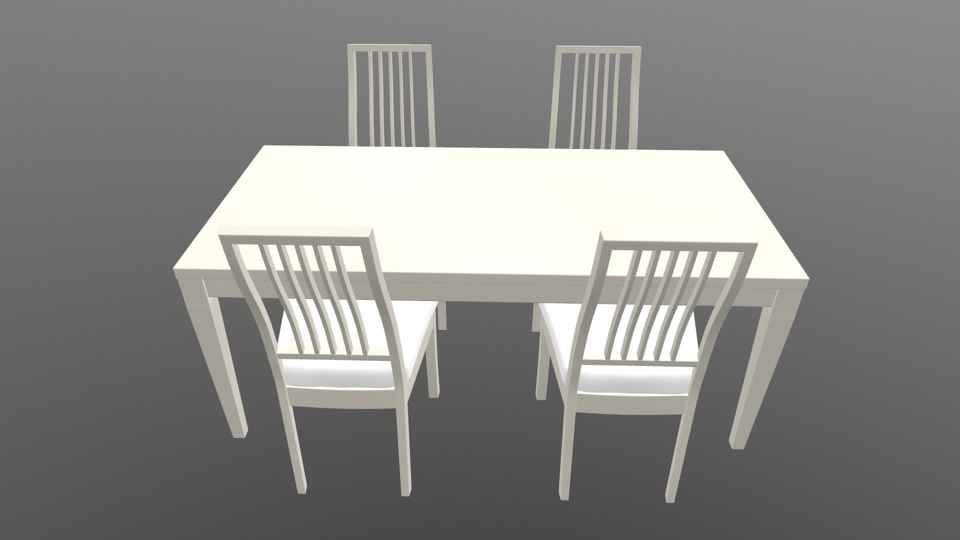 3D Model Dining Table 4 Seater - TurboSquid 1966069