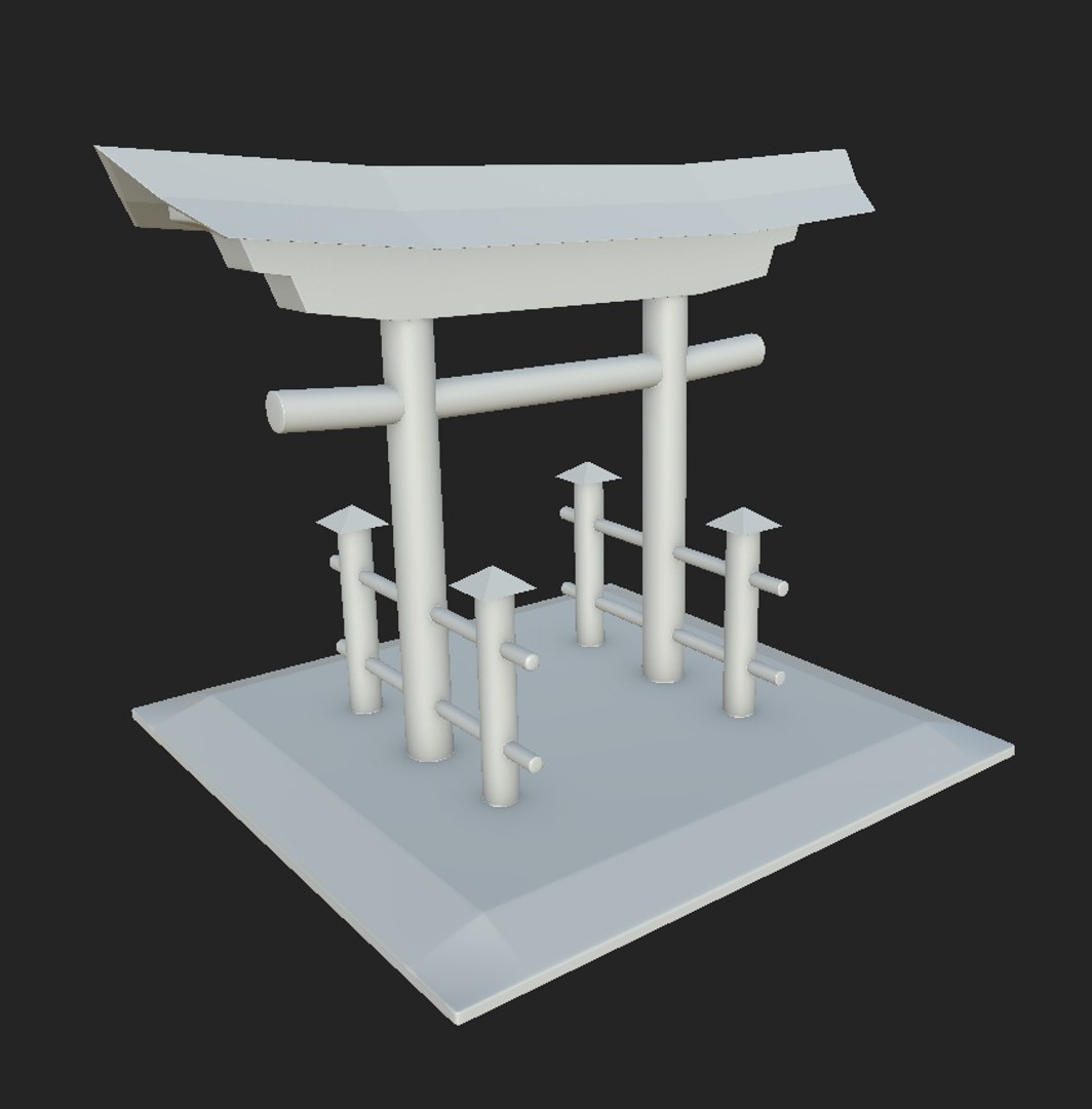 Japanese tori gate 3D model - TurboSquid 1399047