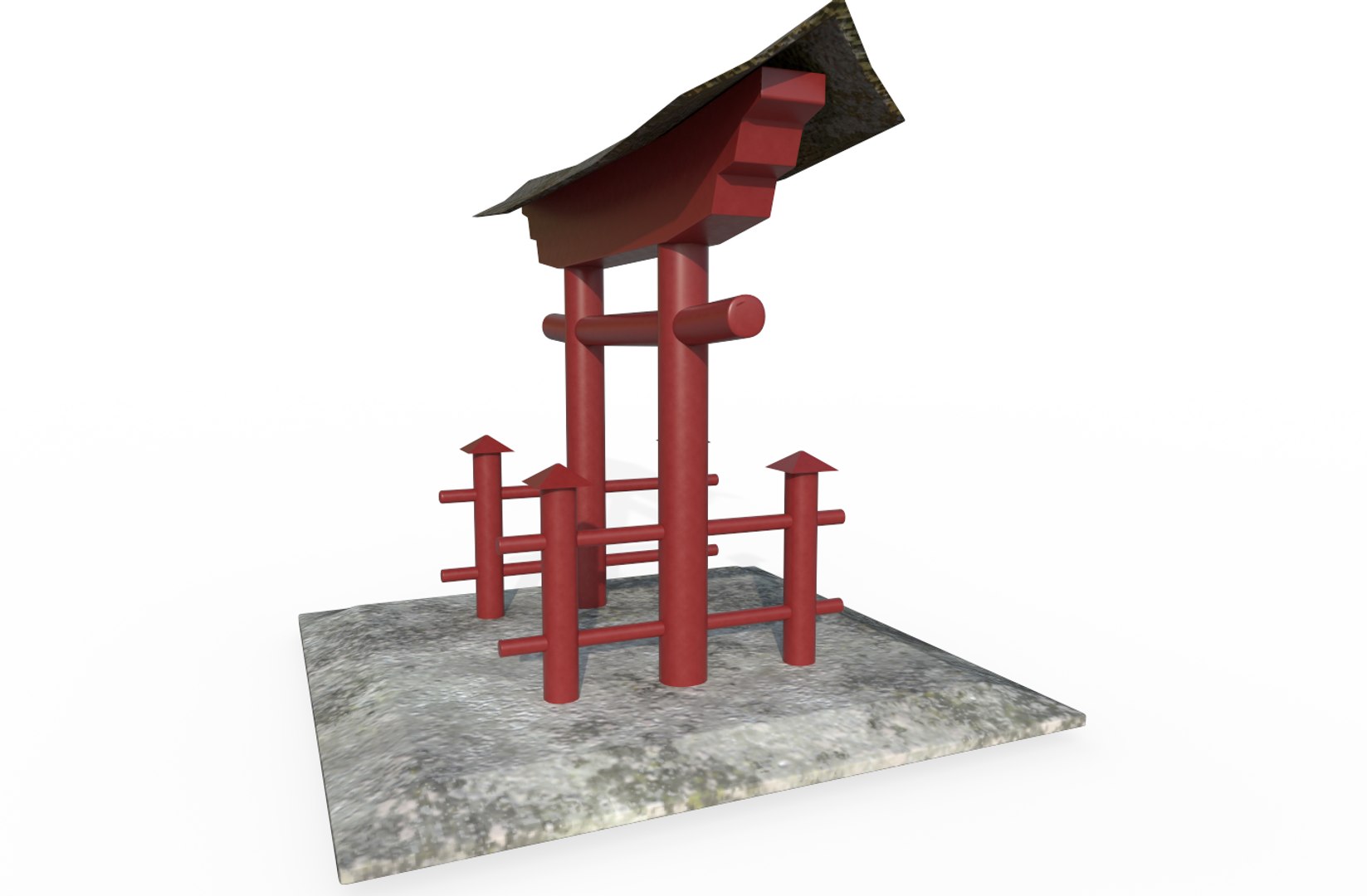 Japanese tori gate 3D model - TurboSquid 1399047
