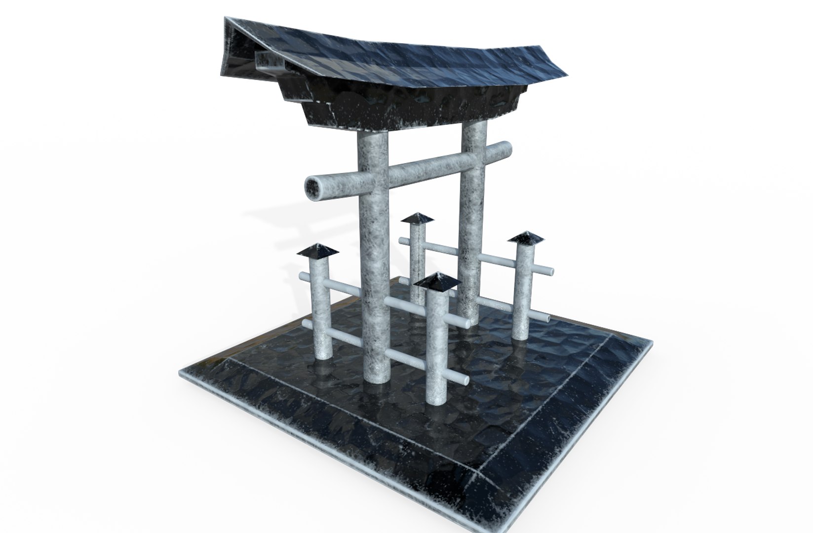 Japanese tori gate 3D model - TurboSquid 1399047