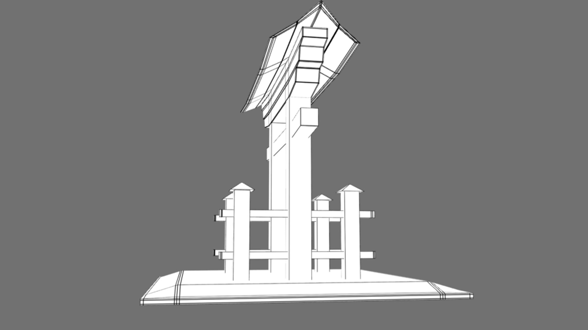 Japanese tori gate 3D model - TurboSquid 1399047
