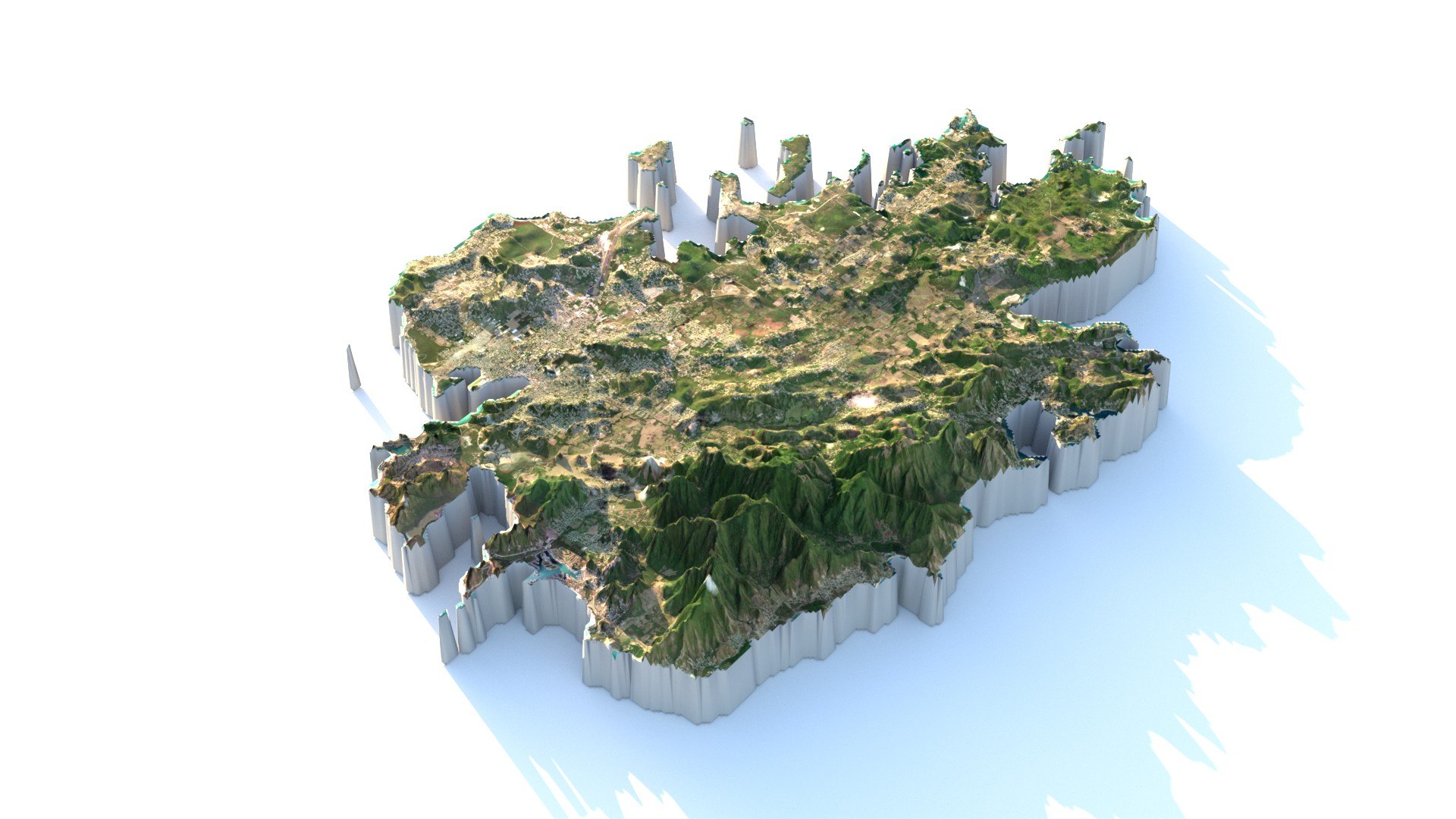 3D Antigua And Barbuda Terrain 3d Model - TurboSquid 2318959