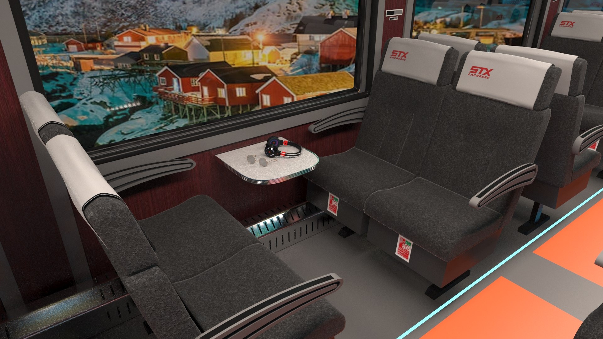 Panoramic Train And Spacecraft Corridor Model - TurboSquid 2191281