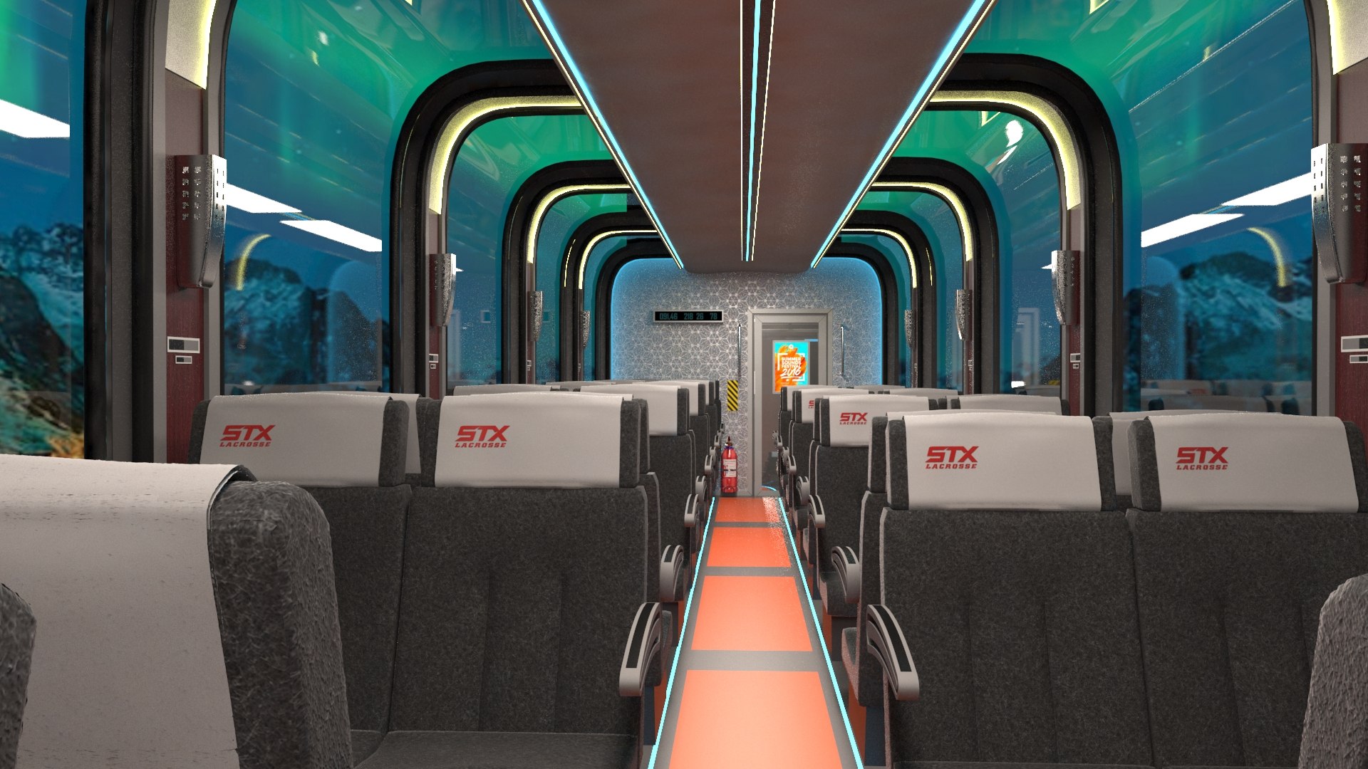 Panoramic Train And Spacecraft Corridor Model - TurboSquid 2191281