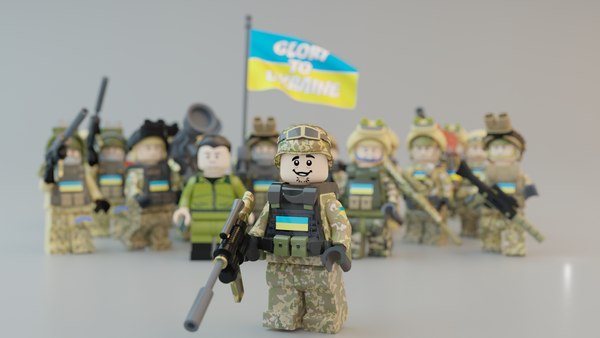 Lego president of Ukraine ZELENSKY with UA Force squad 3D 모델 ...