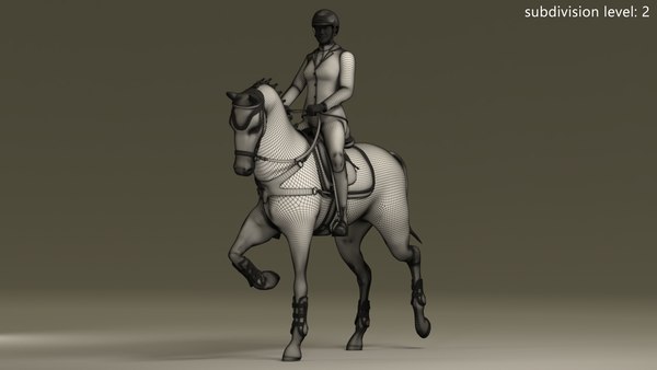 modelo 3d Cuartel general animado femenino ecuestre - TurboSquid 1939961