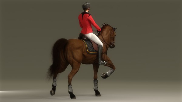 modelo 3d Cuartel general animado femenino ecuestre - TurboSquid 1939961