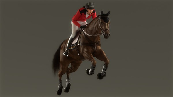 modelo 3d Cuartel general animado femenino ecuestre - TurboSquid 1939961