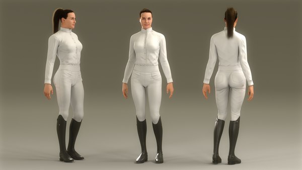 modelo 3d Cuartel general animado femenino ecuestre - TurboSquid 1939961