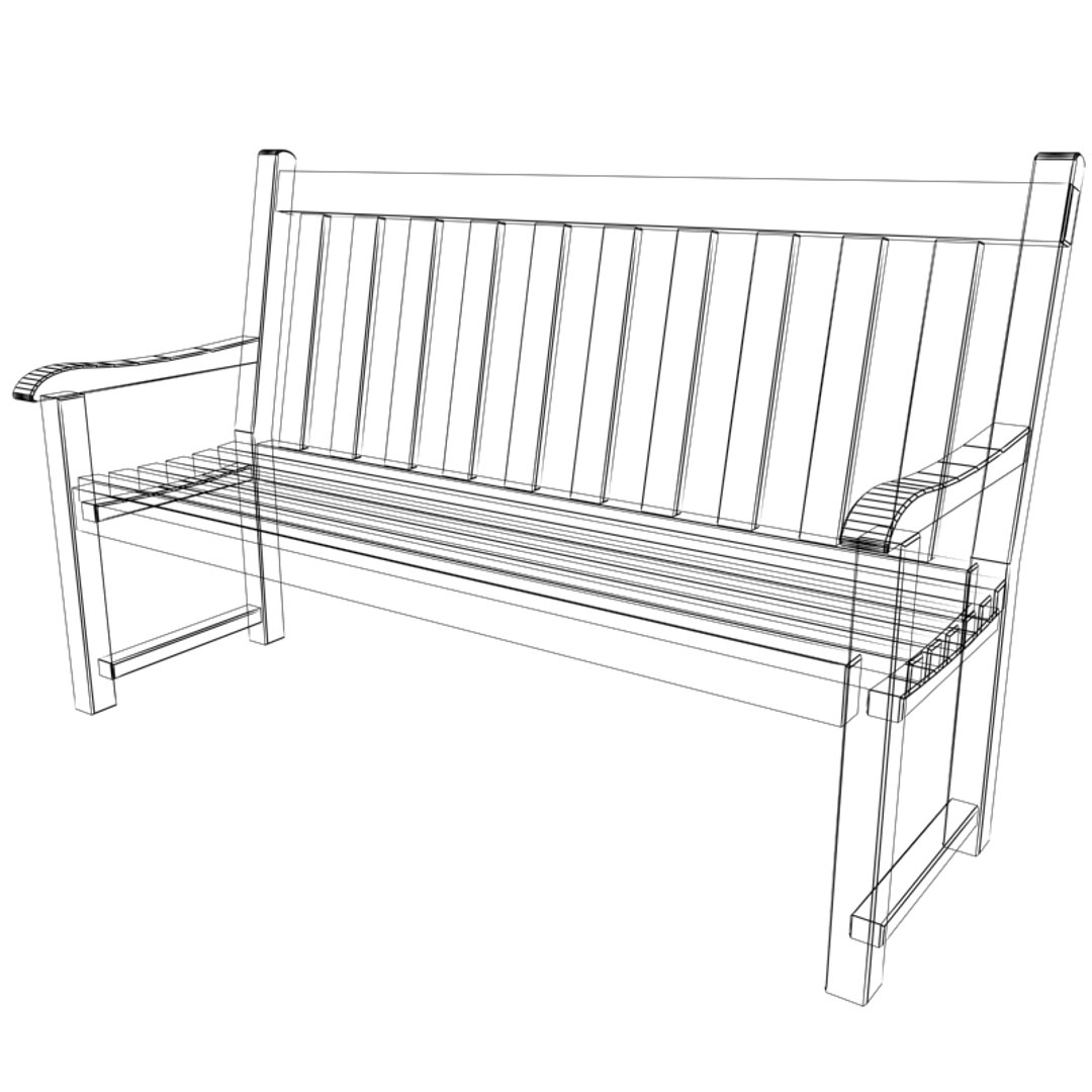 Bench V2 3d 3ds