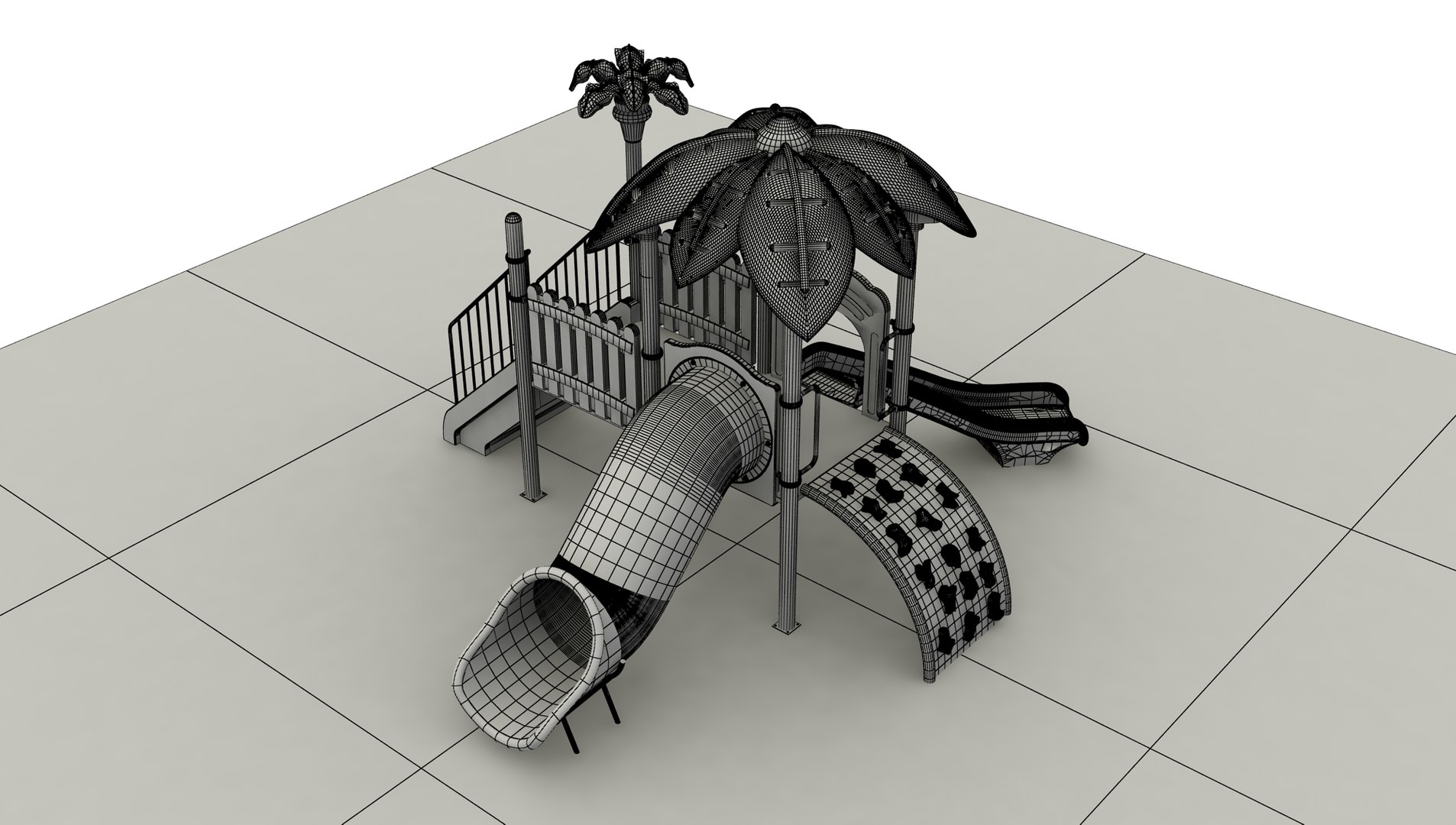3D Model Metal Playground Slide - TurboSquid 1579448