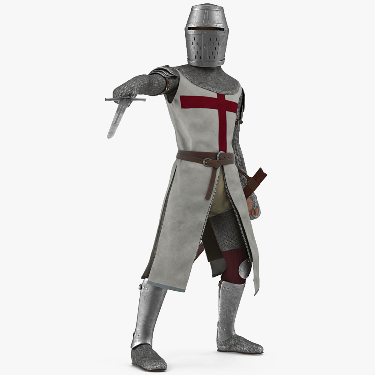 3D модель Knight Templar Set Rigged for Cinema 4D - TurboSquid 2111074