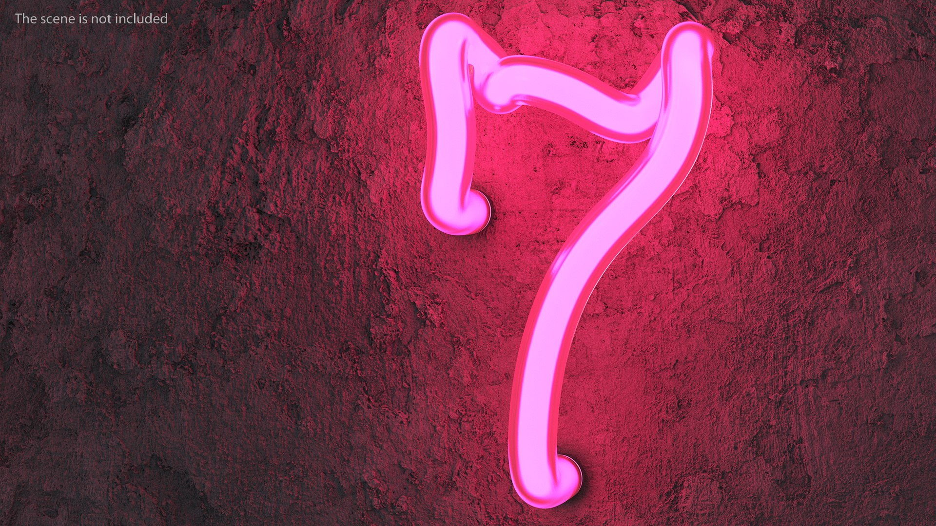 3D Glowing Neon Tube Light Digit 7 - TurboSquid 1857996