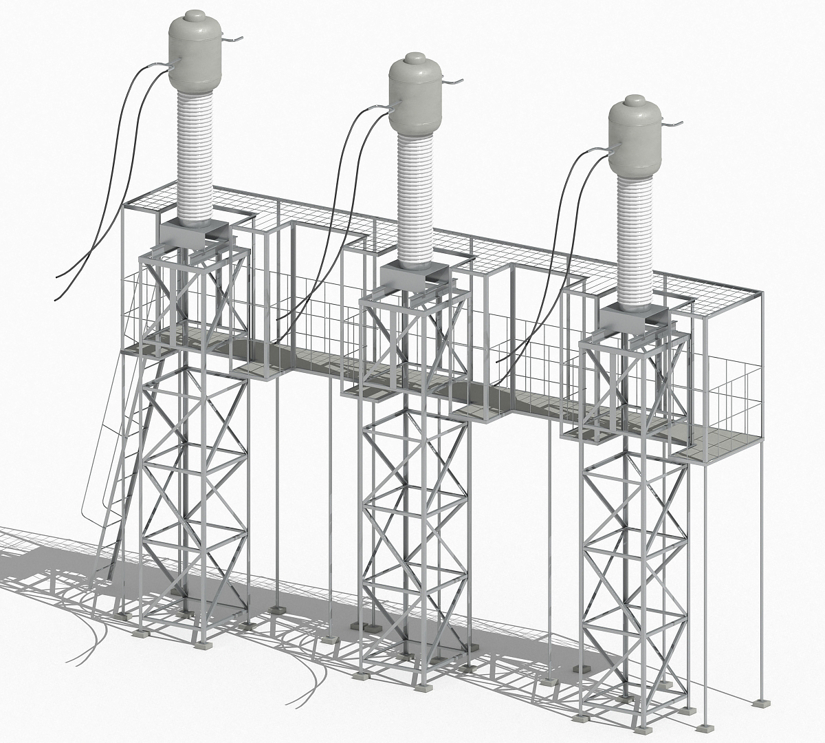 Electrical substation sub 3D - TurboSquid 1205614