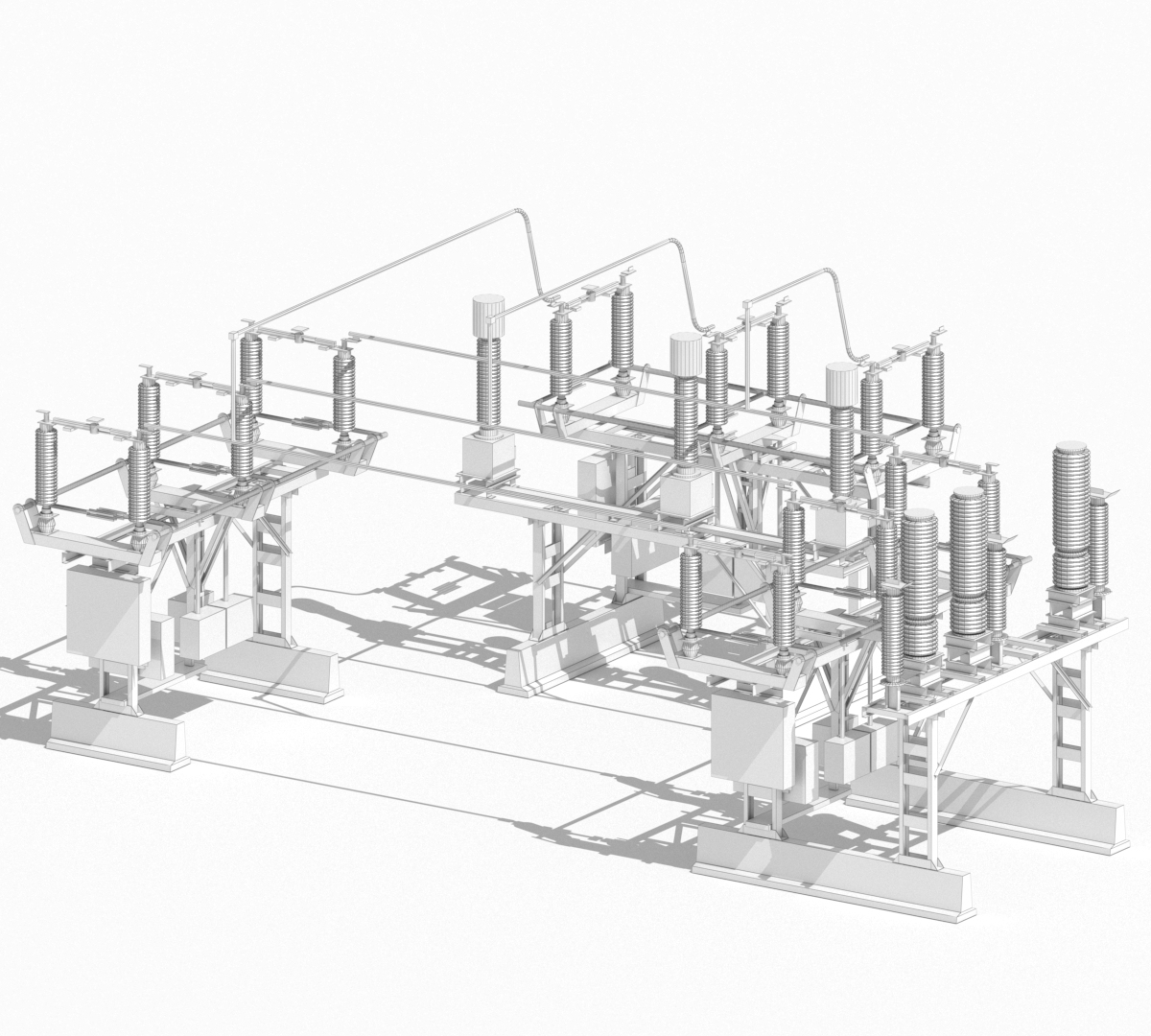 Electrical substation sub 3D - TurboSquid 1205614