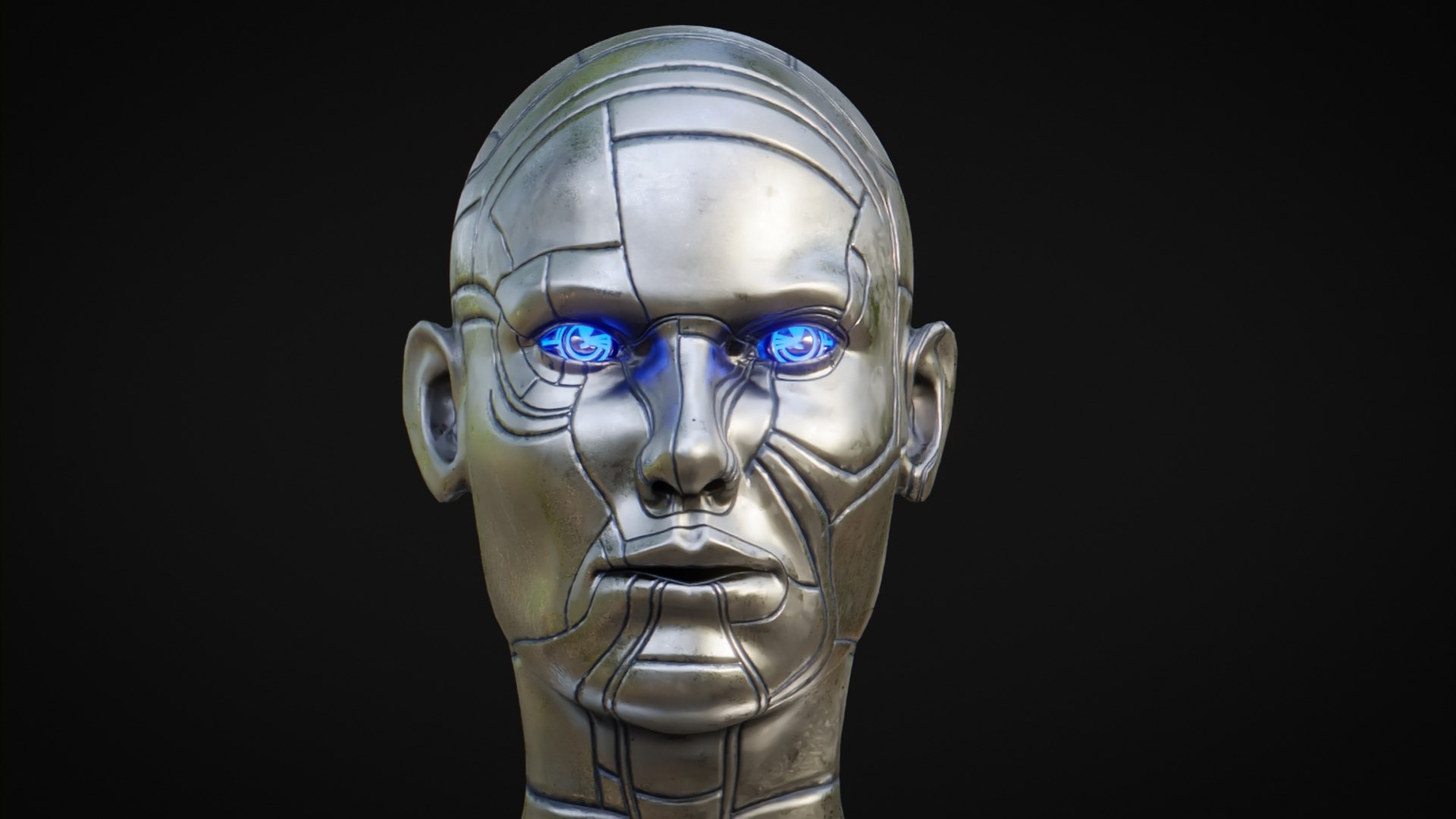 Female Robot Head 3D - TurboSquid 1803285