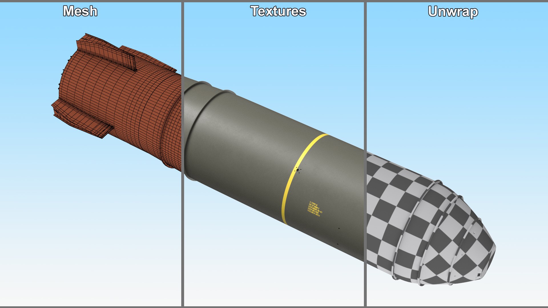 Military Thermonuclear Bomb MK-17 3D Model - TurboSquid 2278917