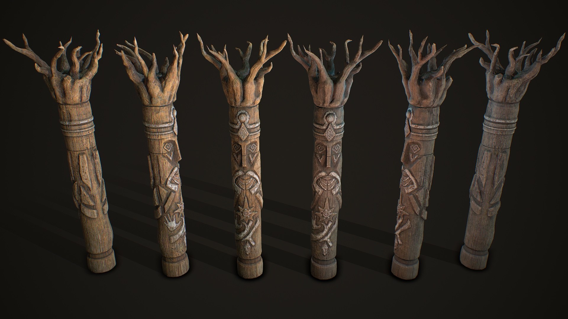 3D Wood Totems Pagan Deities - TurboSquid 2135497