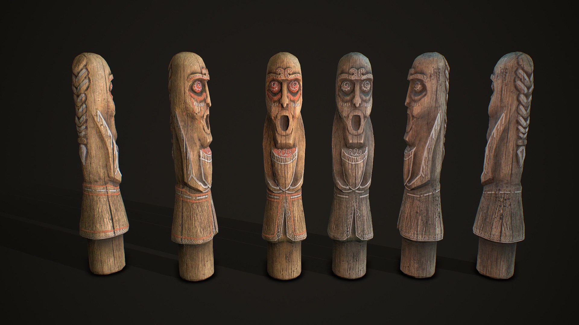 3D Wood Totems Pagan Deities - TurboSquid 2135497