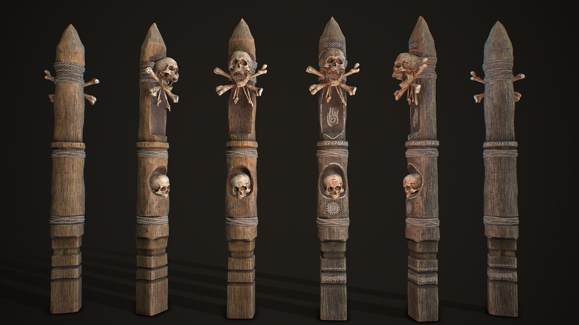 3D Wood Totems Pagan Deities - TurboSquid 2135497