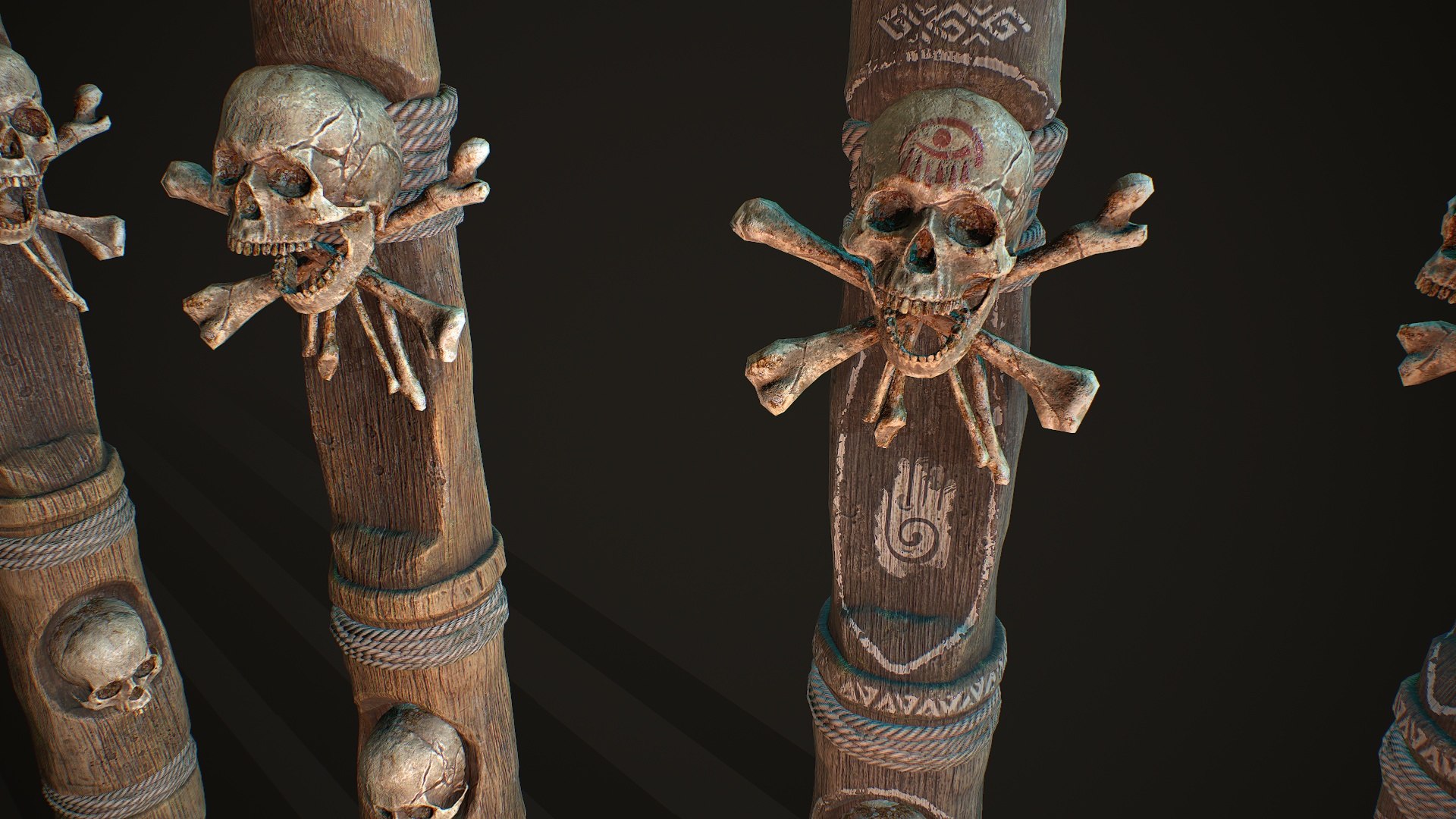 3D Wood Totems Pagan Deities - TurboSquid 2135497