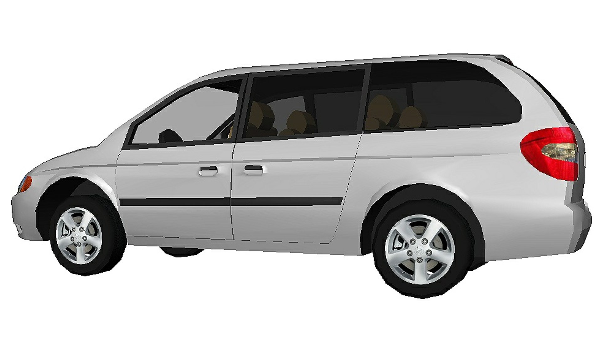 3D minivan silver - TurboSquid 1259651