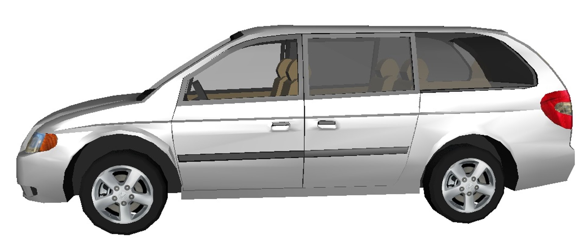 3D minivan silver - TurboSquid 1259651