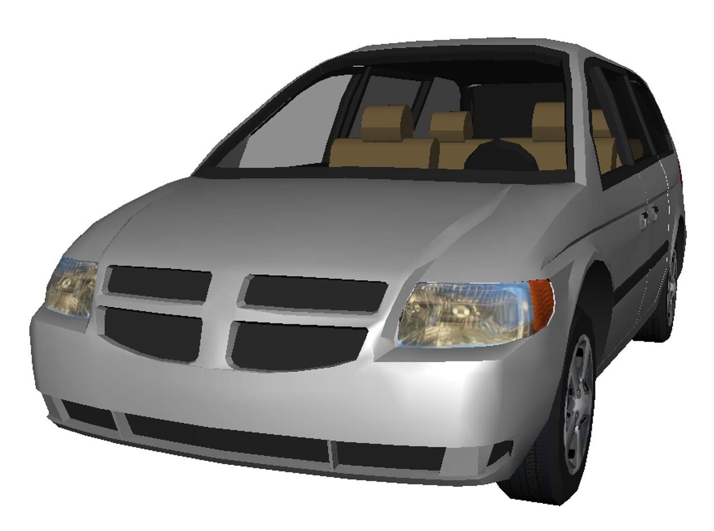 3D minivan silver - TurboSquid 1259651