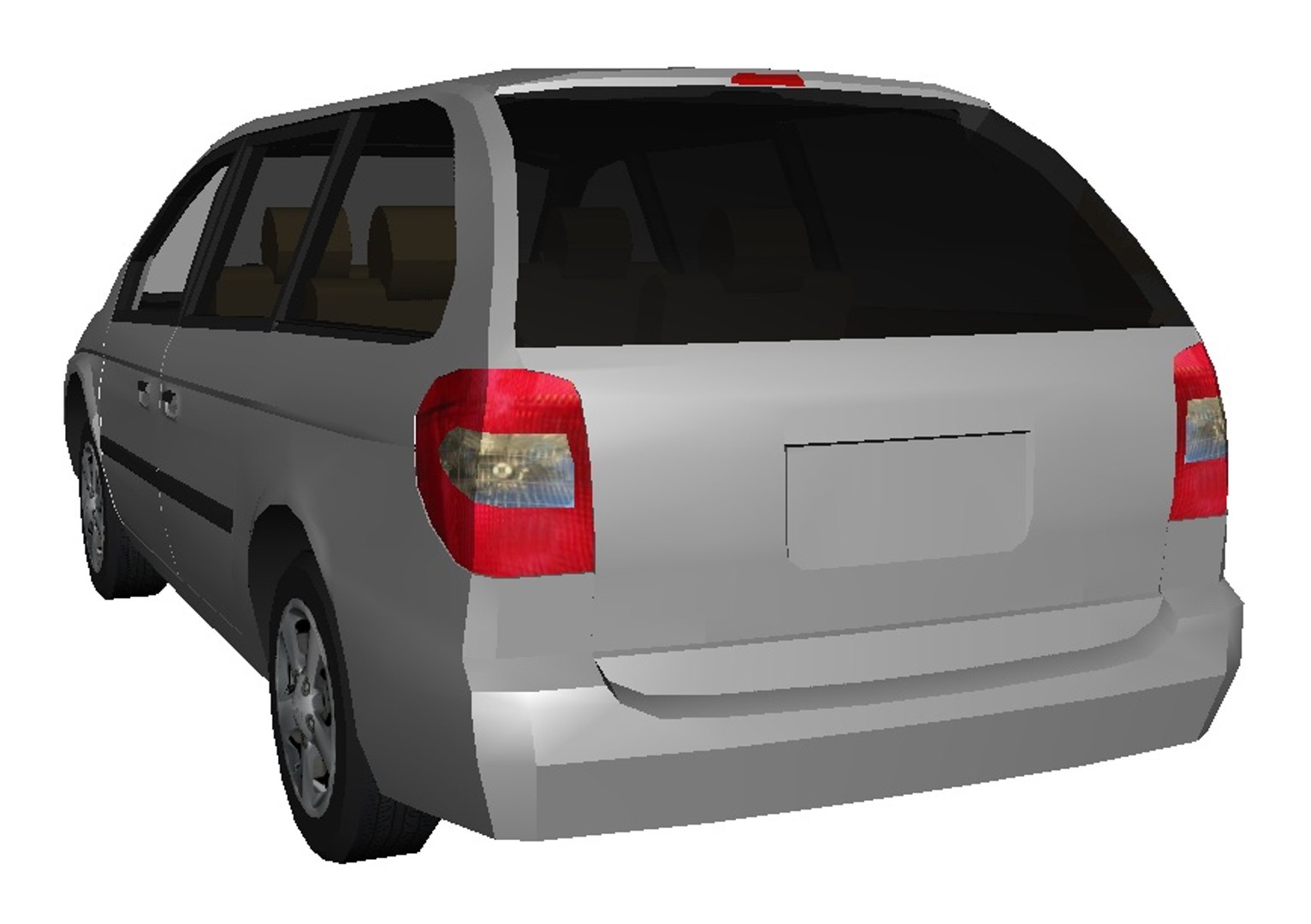 3D minivan silver - TurboSquid 1259651