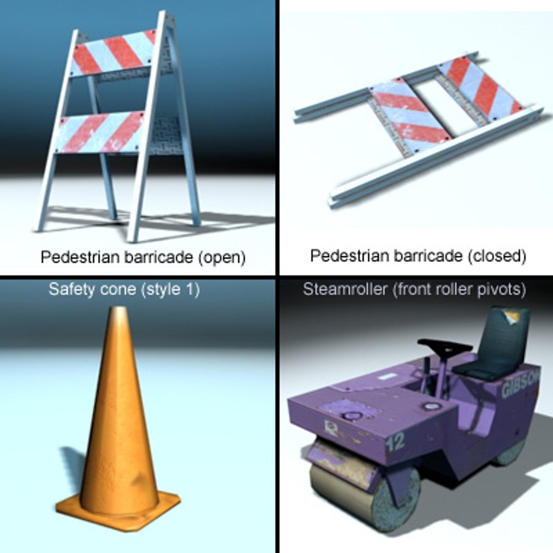 3d 1 Construction Zone Model