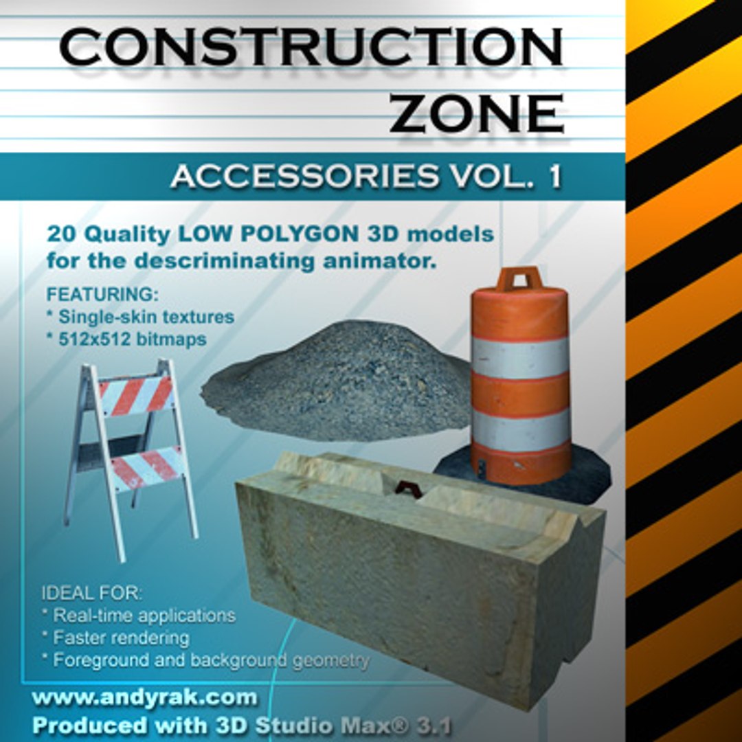 3d 1 Construction Zone Model