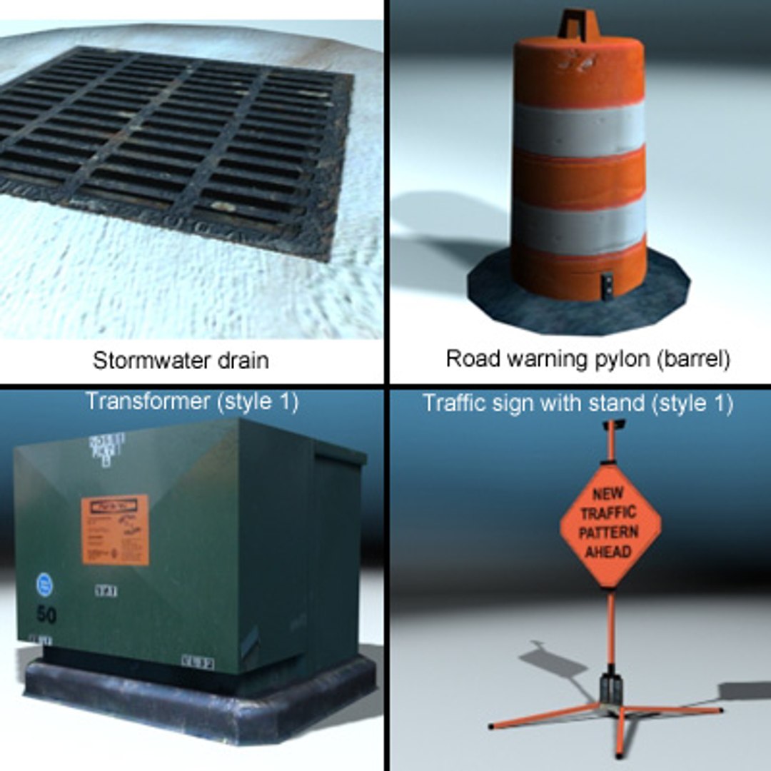 3d 1 Construction Zone Model