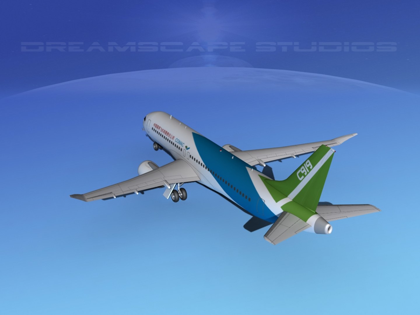 3d Comac C919 Airliners Model