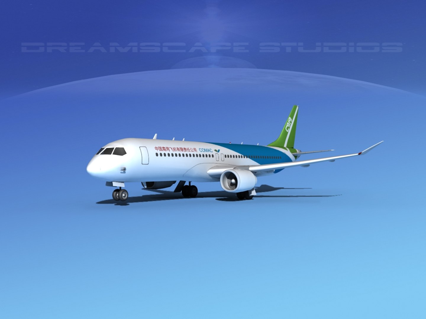 3d Comac C919 Airliners Model