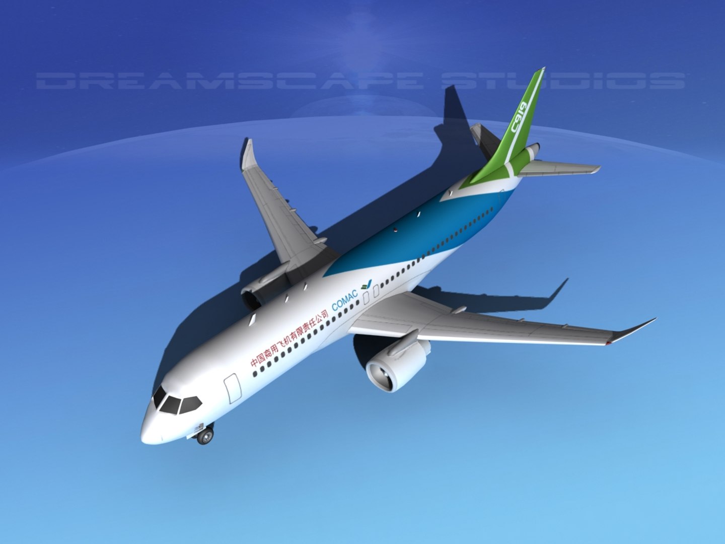 3d Comac C919 Airliners Model