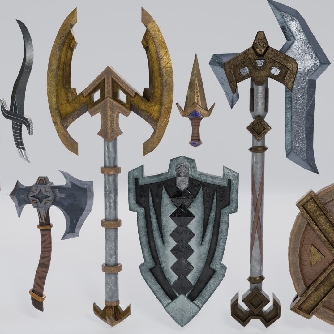 3D Semi Stylized Fantasy Weapon Pack 1 - TurboSquid 2144044