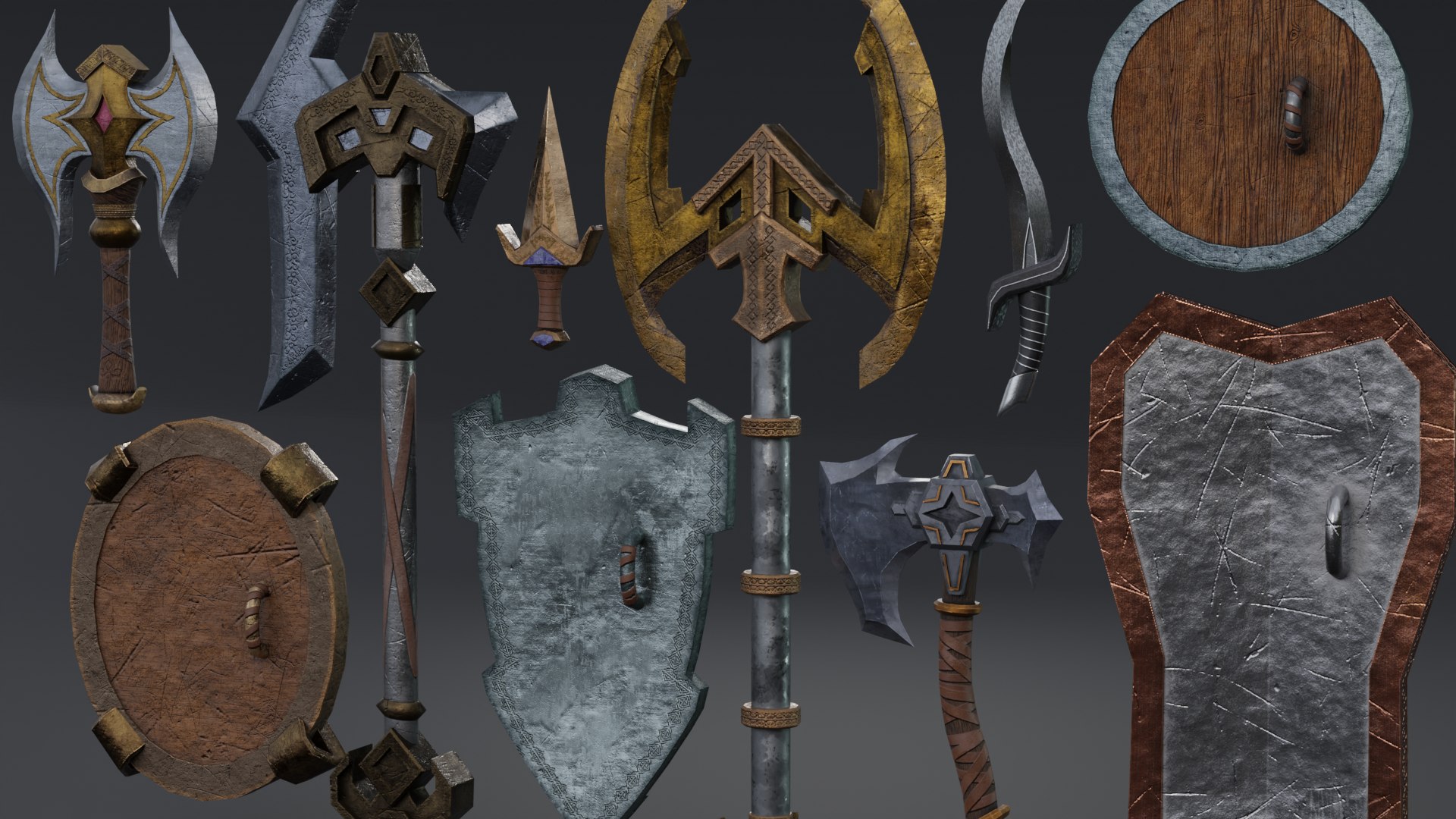 3D Semi Stylized Fantasy Weapon Pack 1 - TurboSquid 2144044