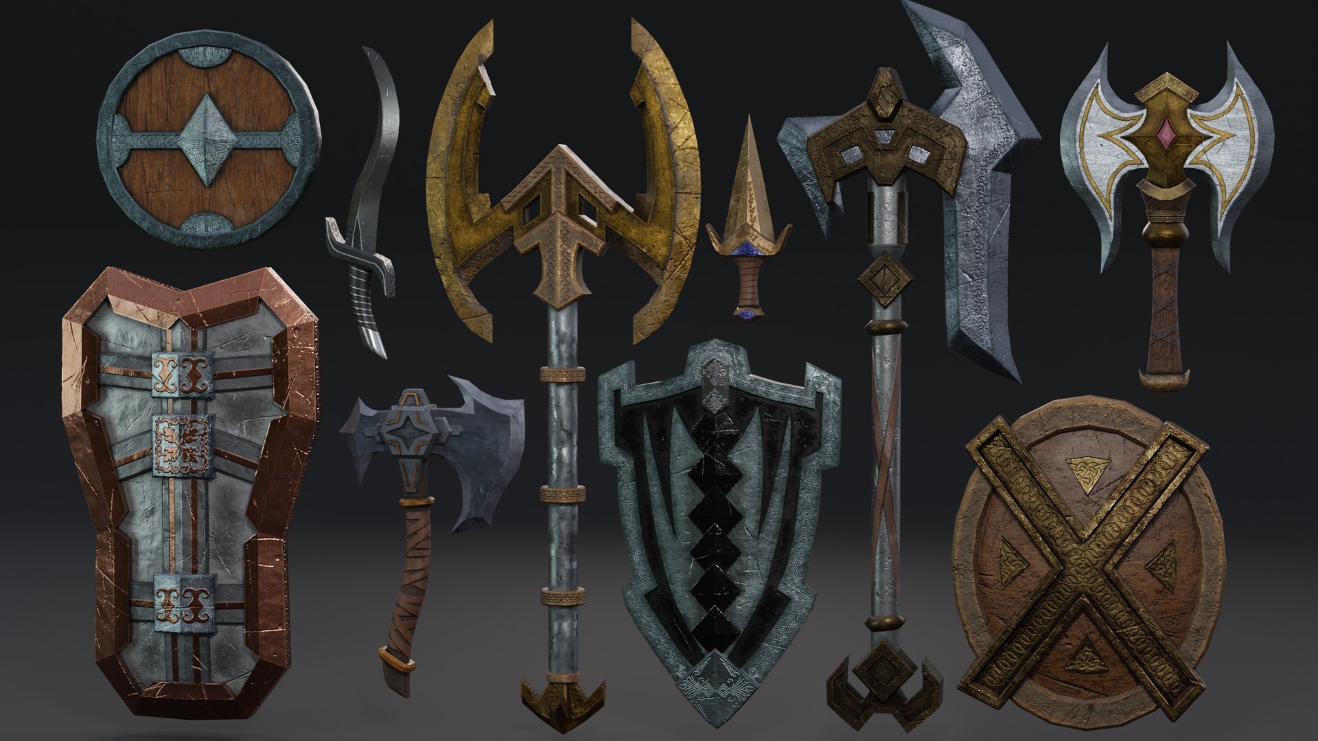 3D Semi Stylized Fantasy Weapon Pack 1 - TurboSquid 2144044