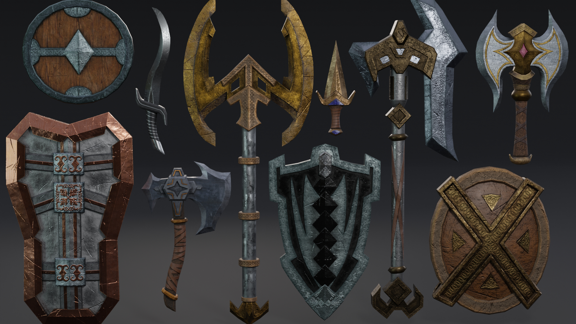 3D Semi Stylized Fantasy Weapon Pack 1 - TurboSquid 2144044