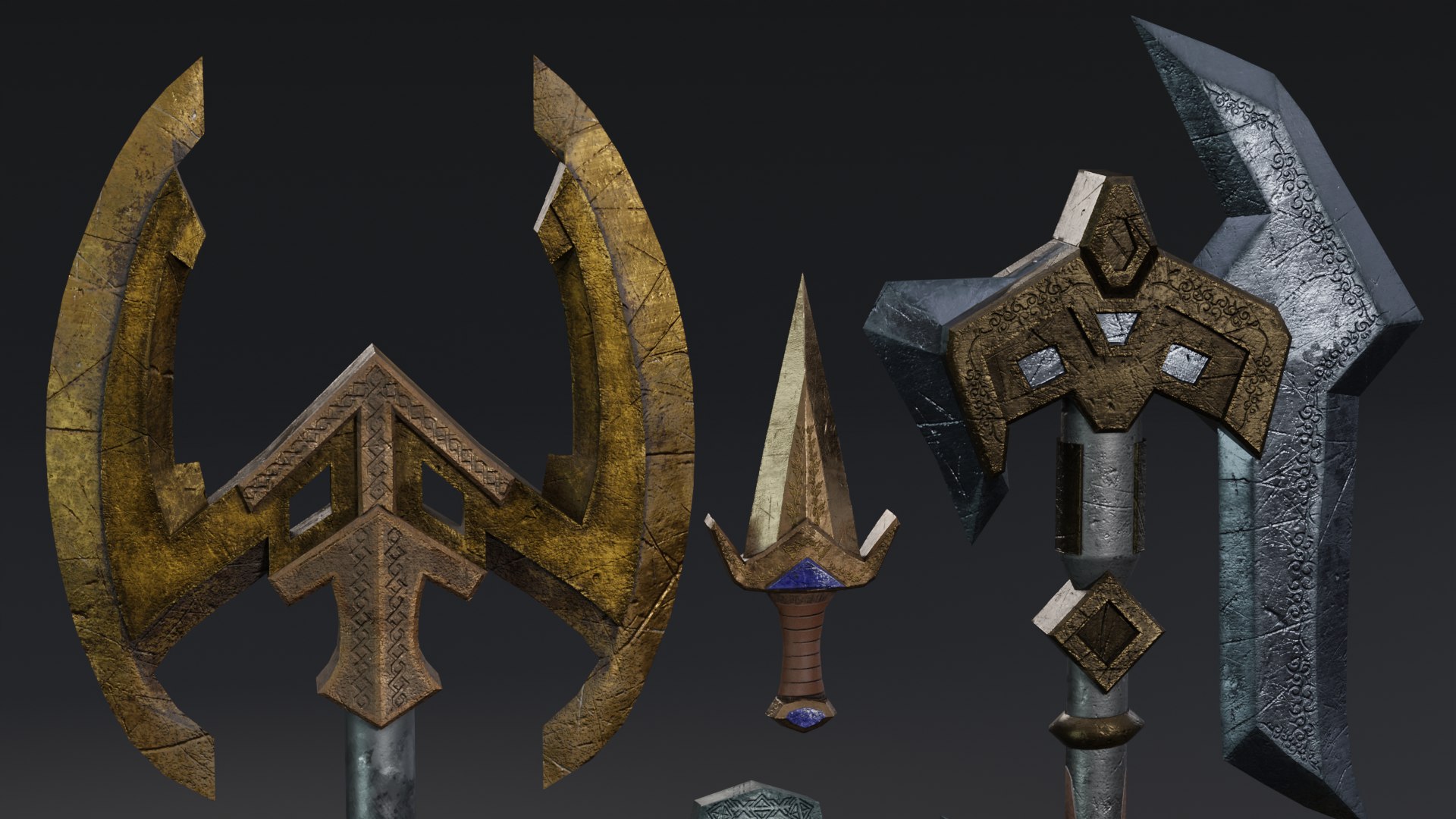 3D Semi Stylized Fantasy Weapon Pack 1 - TurboSquid 2144044
