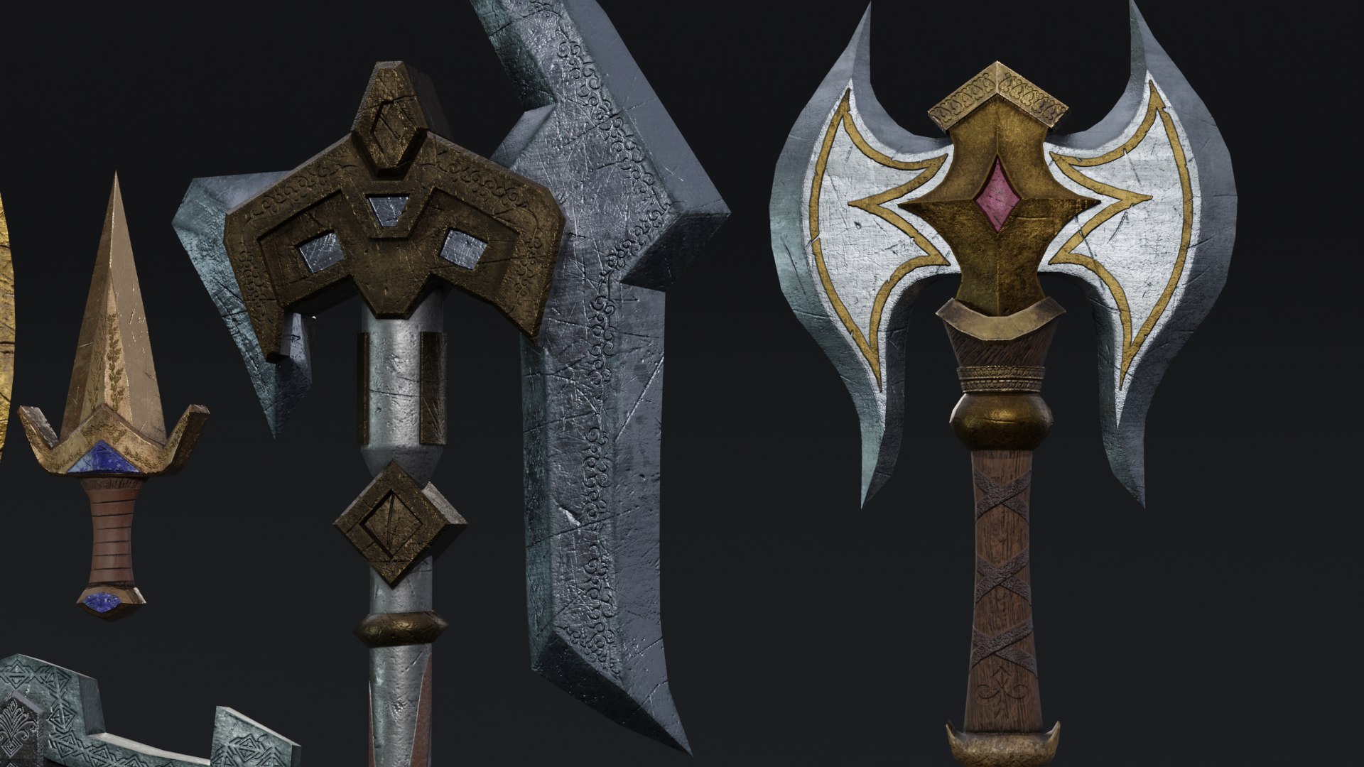 3D Semi Stylized Fantasy Weapon Pack 1 - TurboSquid 2144044