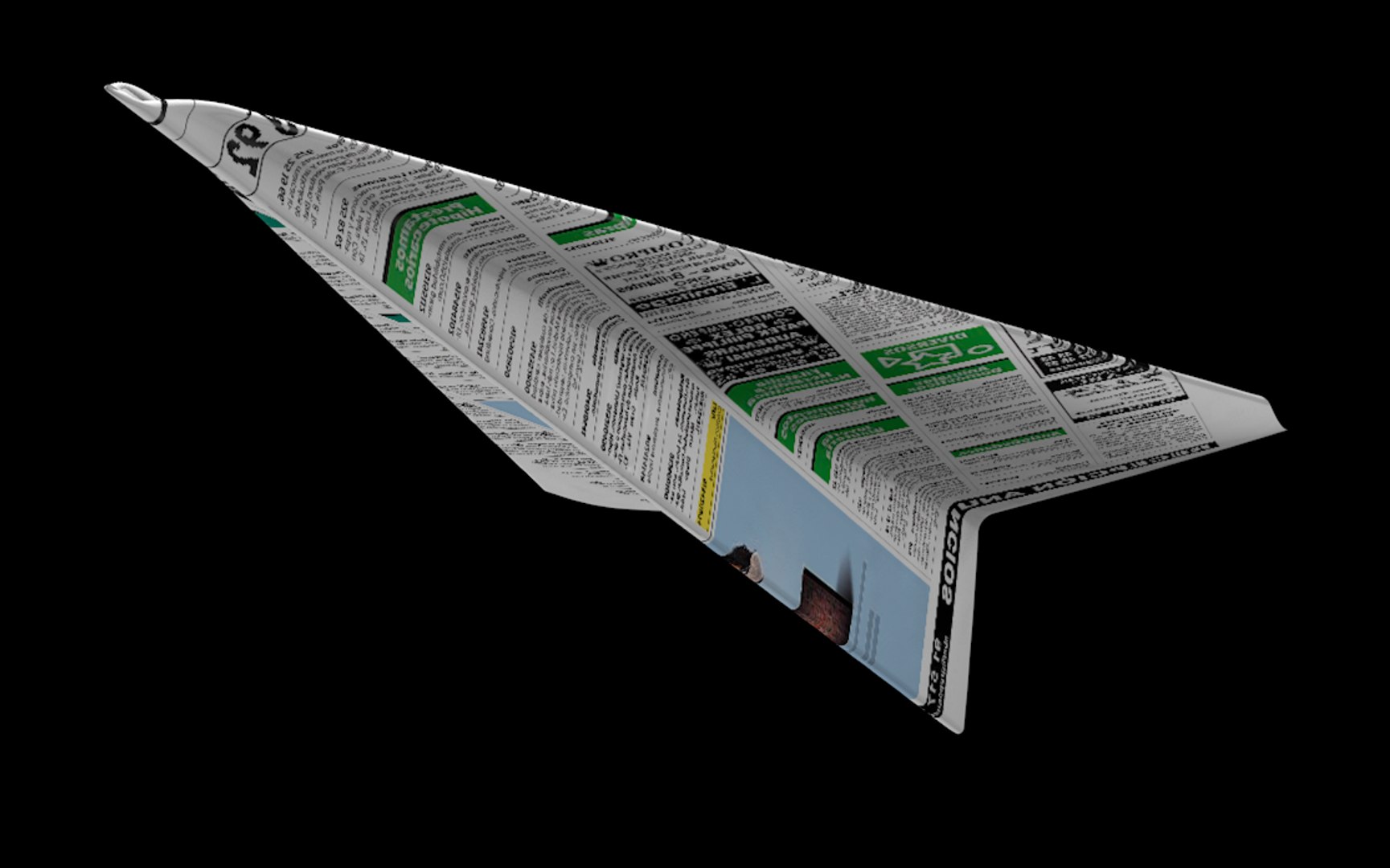 3d Model Paper Airplane Plane