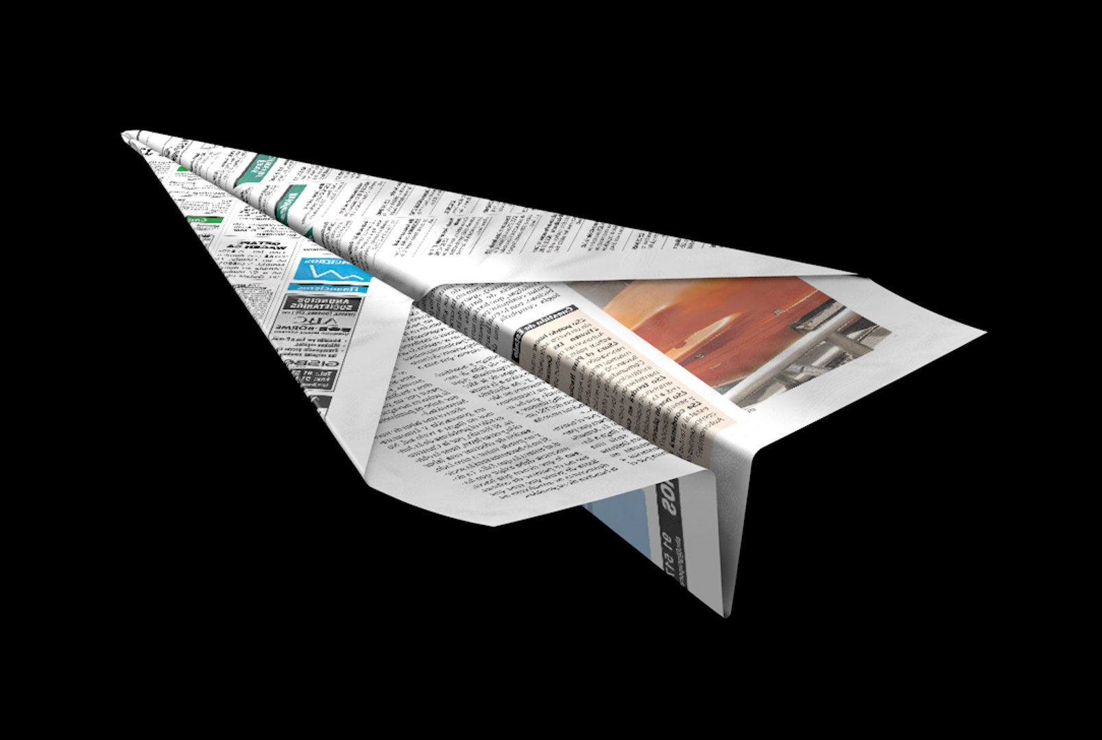 3d Model Paper Airplane Plane