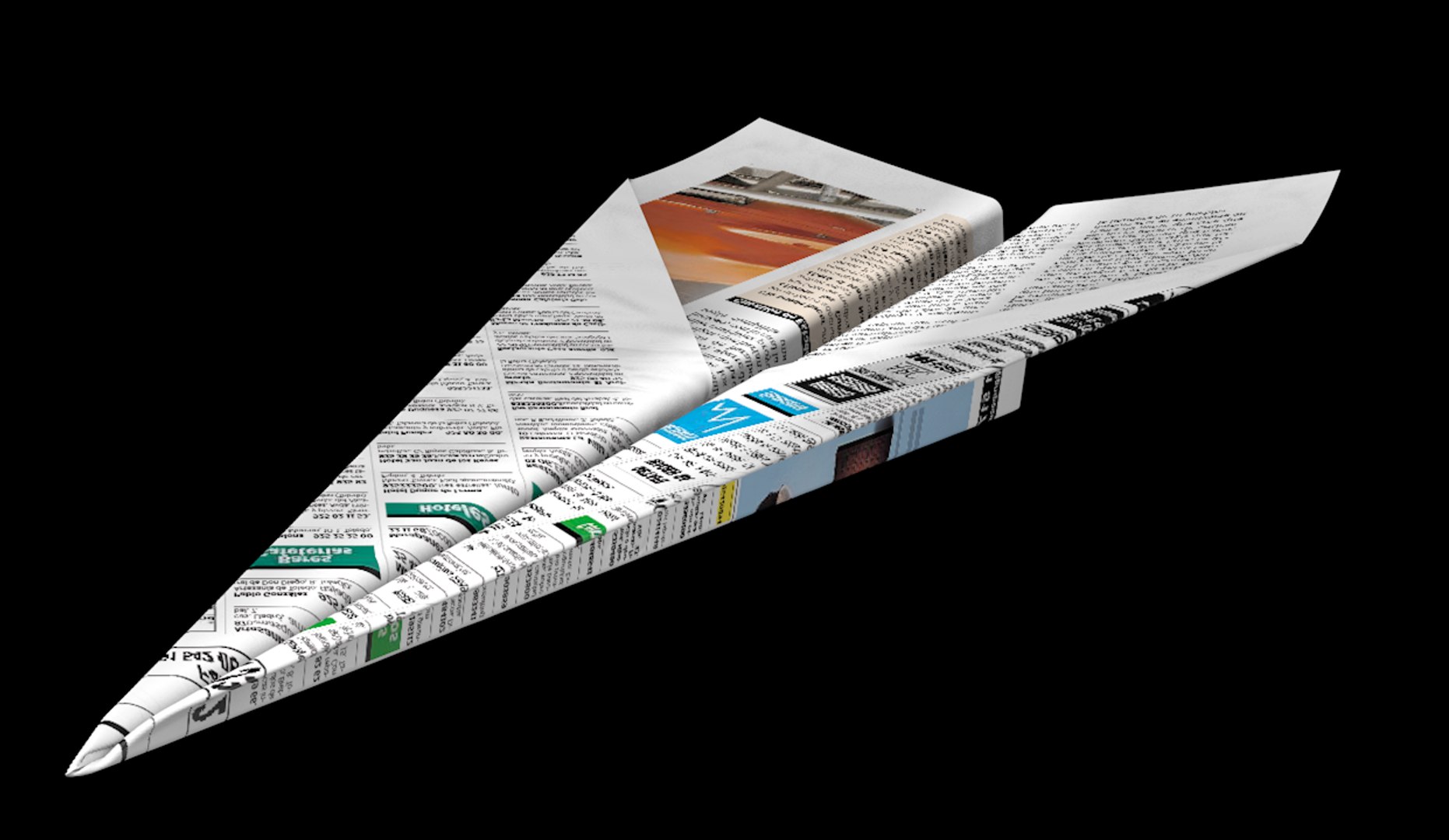 3d Model Paper Airplane Plane